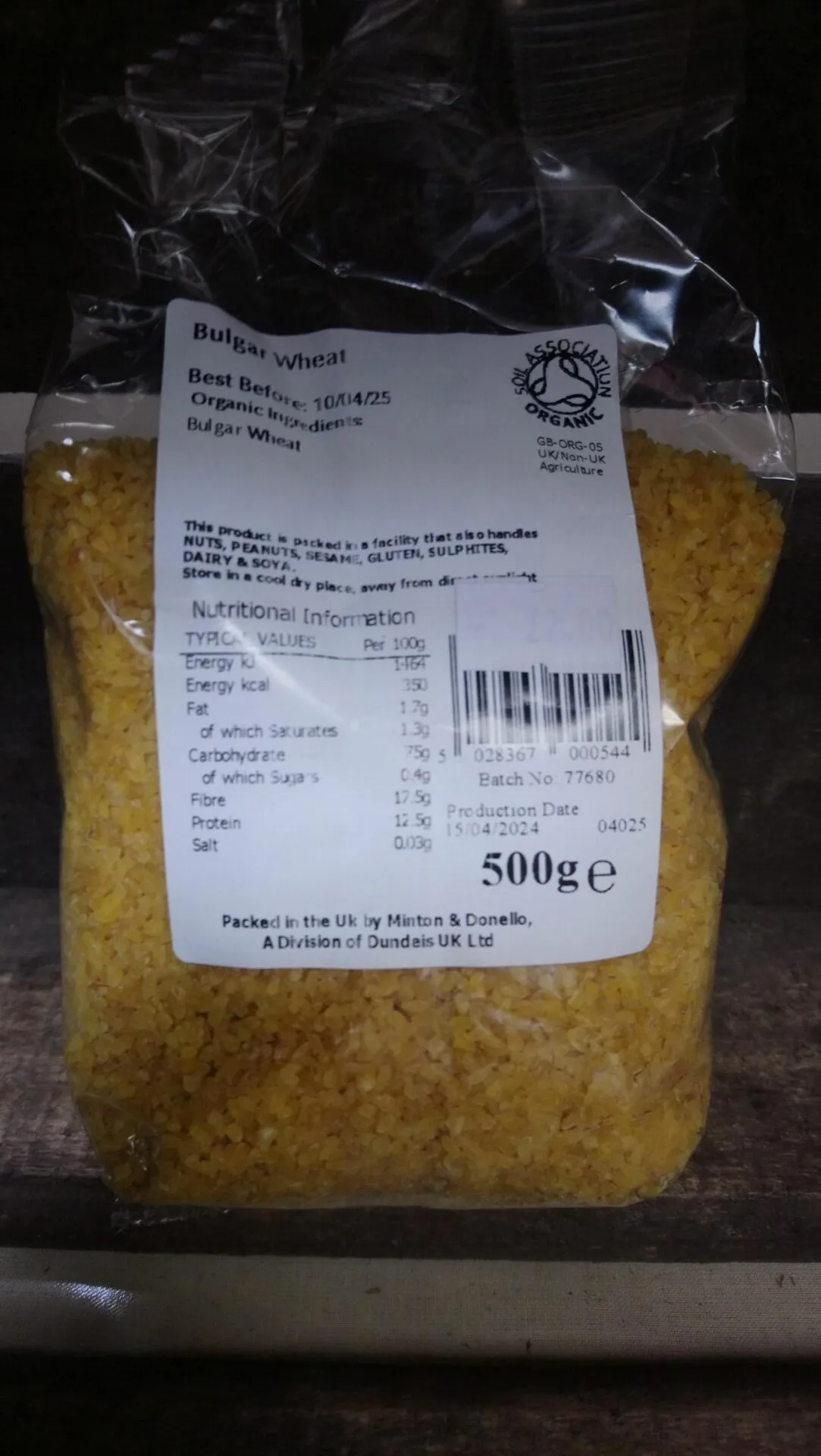 ORGANICALLY SPEAKING Organic Bulgar Wheat (500g) - Organically Speaking ...