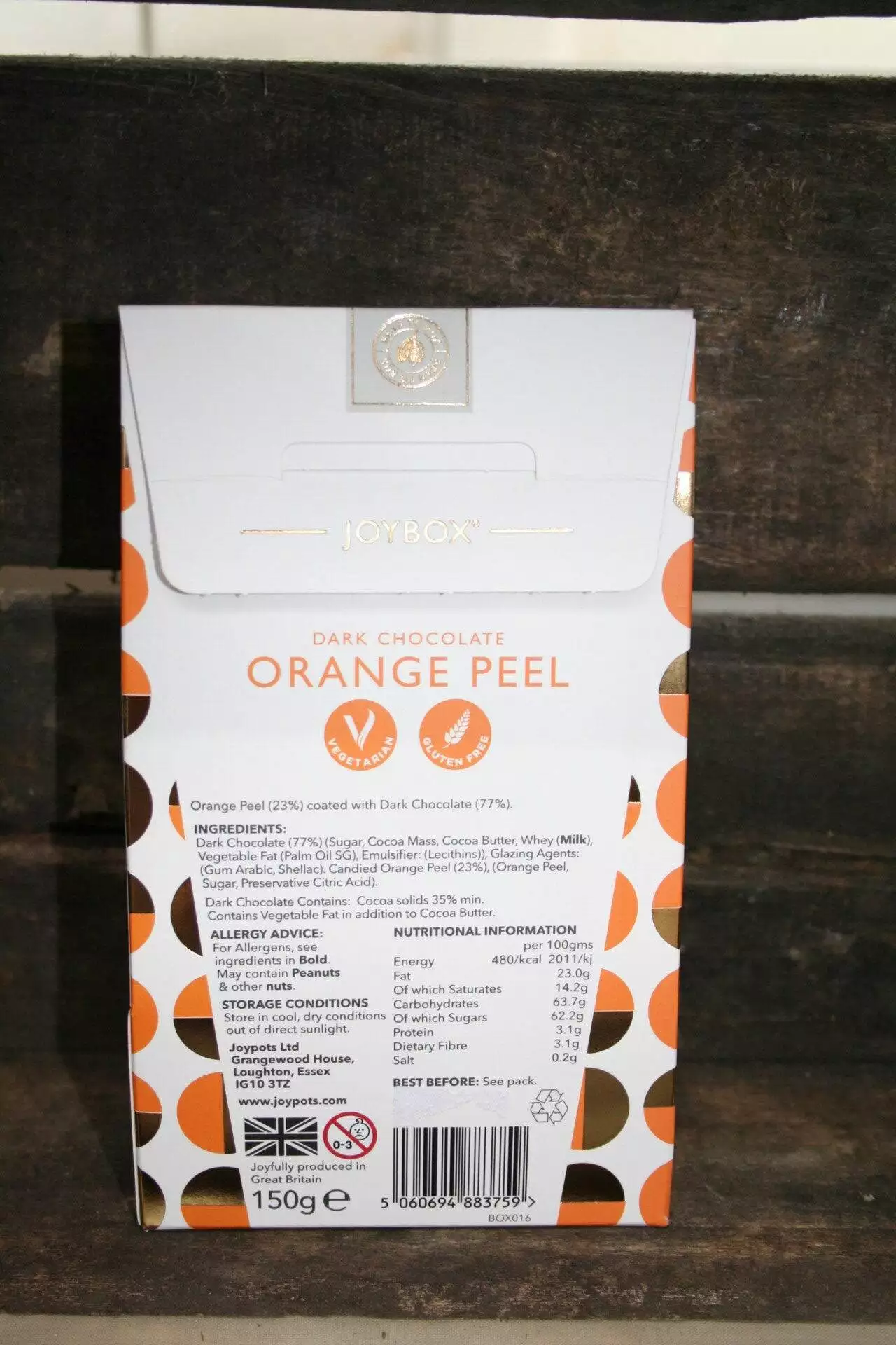 JOYBOX Dark Chocolate Orange Peel (150g) - Organically Speaking Organic ...