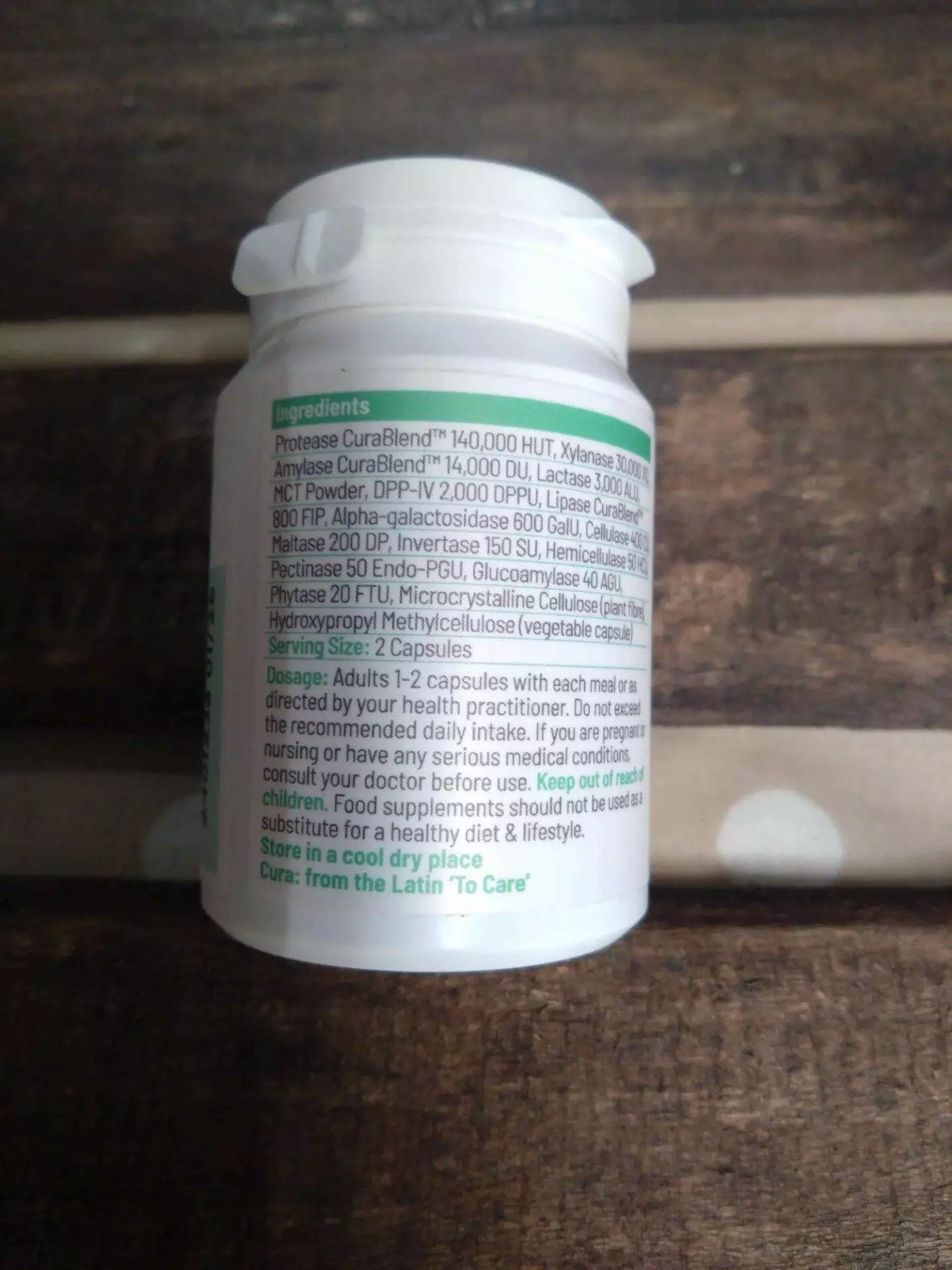 CURA NUTRITION Curazyme Tolerance (30s) - Organically Speaking Organic Shop