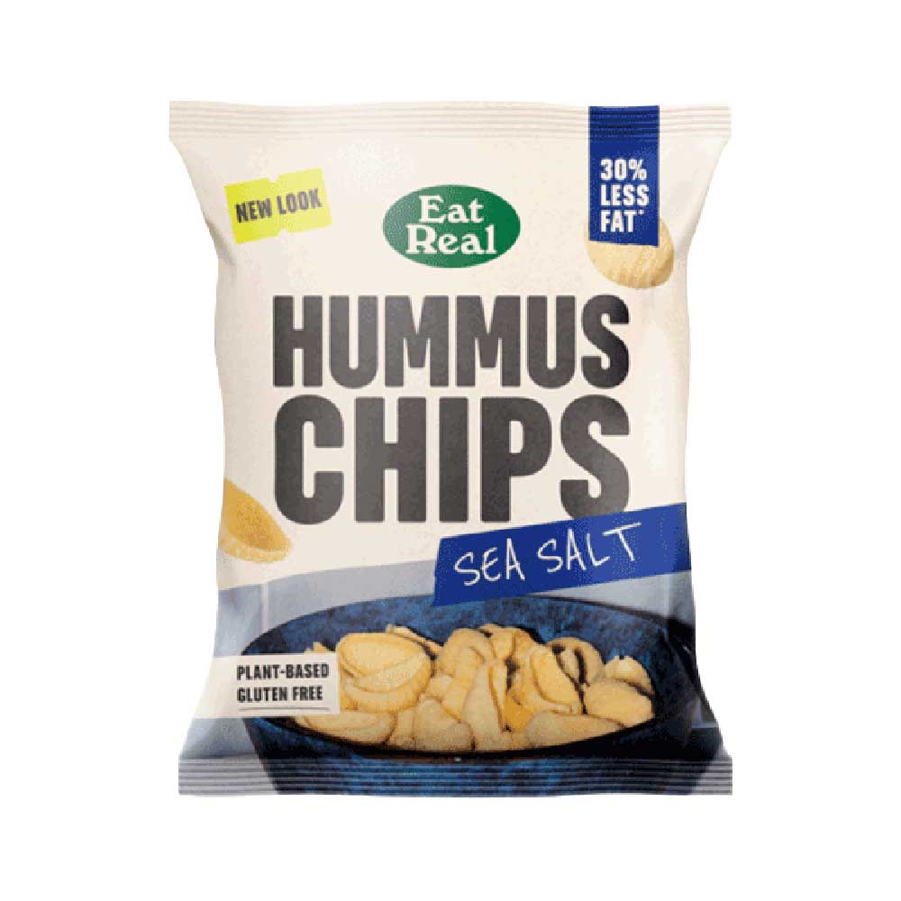 EAT REAL Hummus Chips - Sea Salt (110g) - Organically Speaking Organic Shop