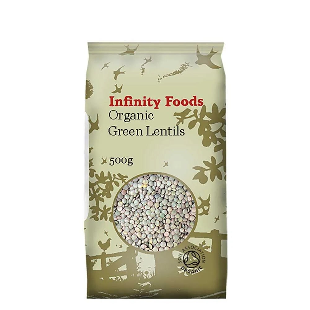 INFINITY FOODS Organic Green Lentils (500g) - Organically Speaking ...