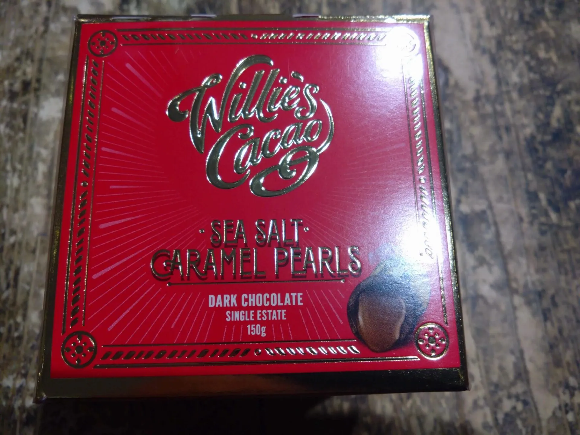 WILLIE'S CACAO Sea Salt Caramel Pearls Dark Chocolate (150g ...